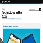 Blog.gov.uk - Healthtech Technology in the NHS – News and updates on ...